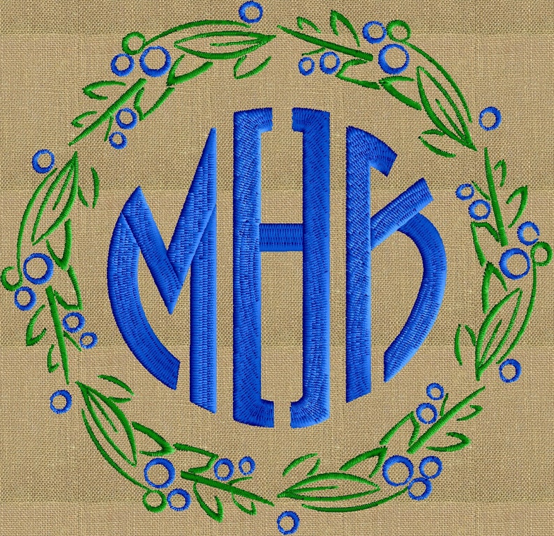 Blueberry Font Frame Monogram Design font Not Included | Etsy