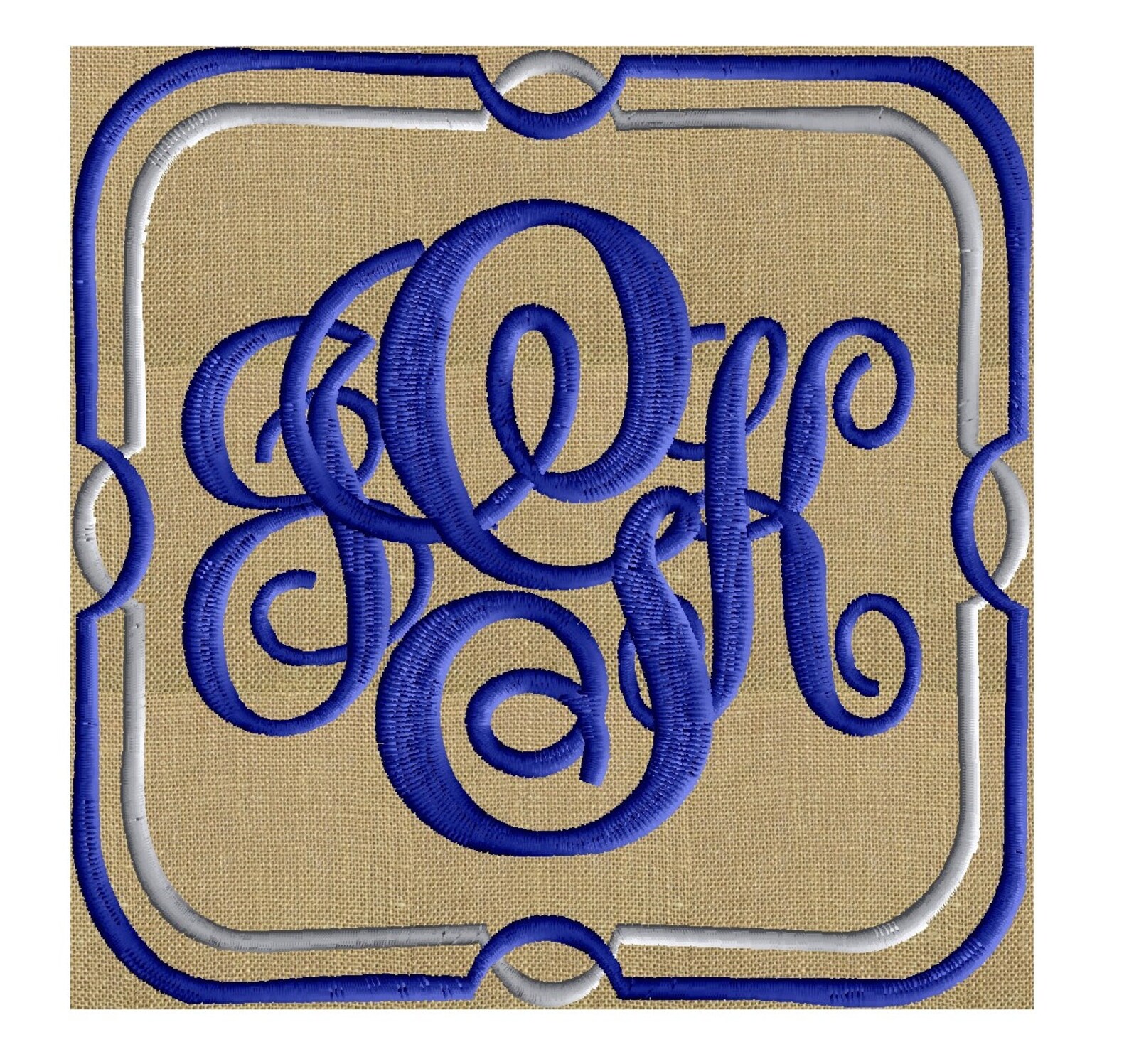 Regency Frame Monogram font Not Included EMBROIDERY DESIGN - Etsy
