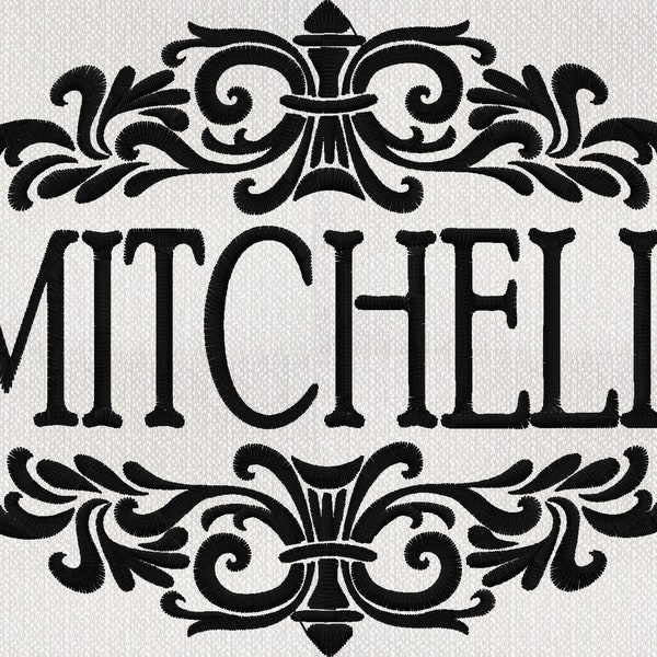 Filigree Embroidery Font - Etsy