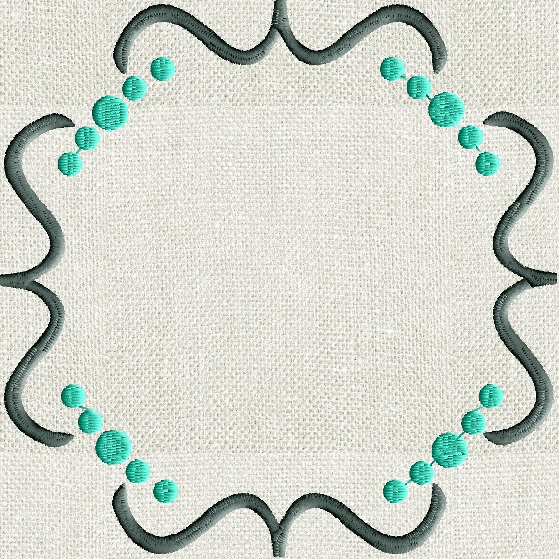 Fun Squiggle Dots Scroll Font Frame Monogram Design Font not | Etsy