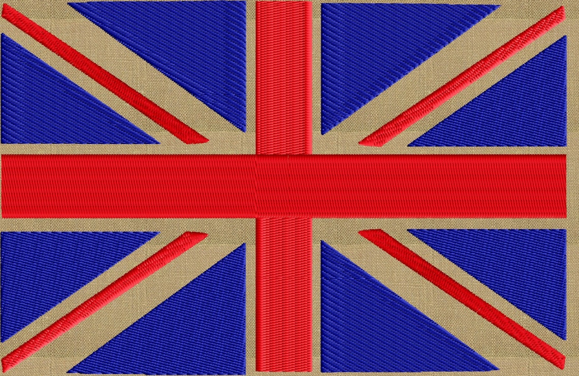 Union Jack UK English Brittish Flag Patriotic - Embroidery DESIGN FILE ...