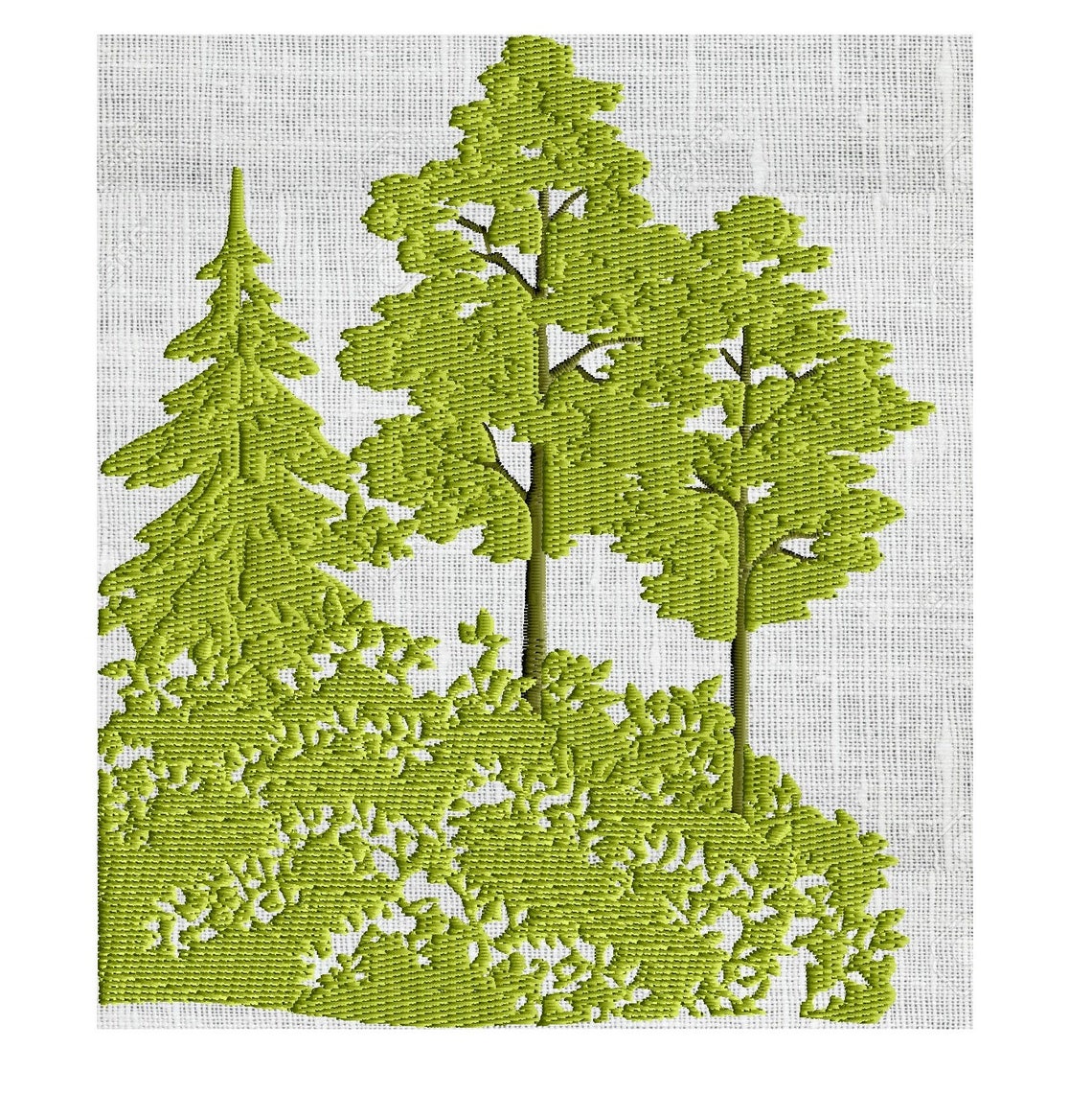 Tree Grouping 2 Color Embroidery Design EMBROIDERY DESIGN FILE - Etsy