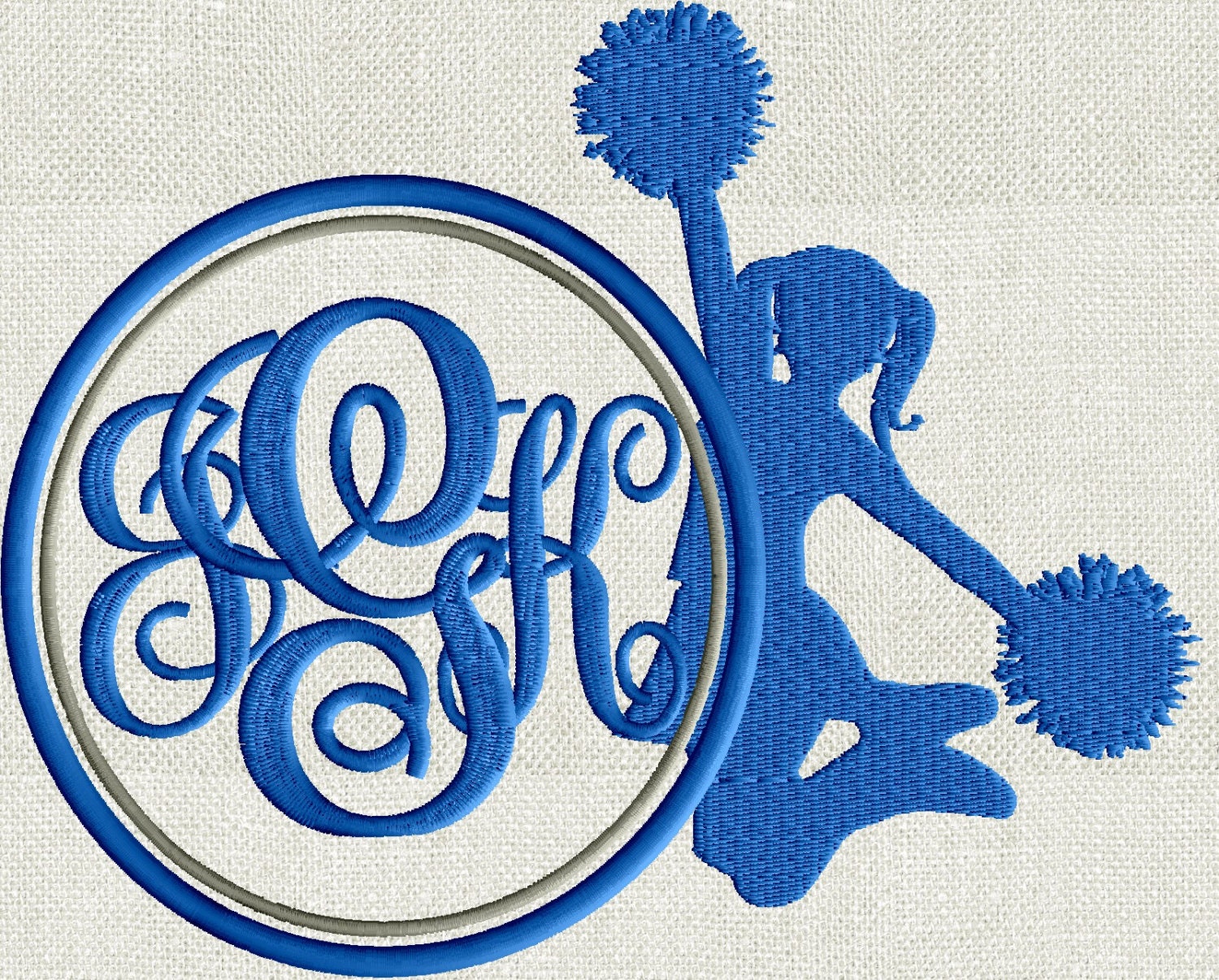 Cheerleader Monogram Font Frame Embroidery Design Font not | Etsy