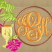Tropical Font Frame Monogram Embroidery Design Font Not Included LARGER ...