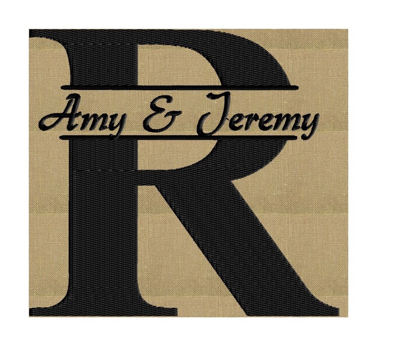 Split R Font Frame Embroidery Design Font not included | Etsy