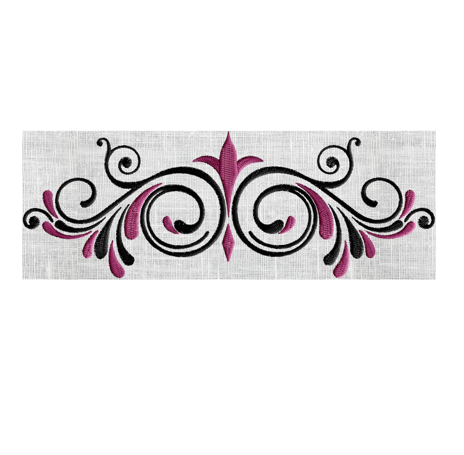 Bordeaux Scroll Font Frame - Design Element - EMBROIDERY DESIGN - 2 ...