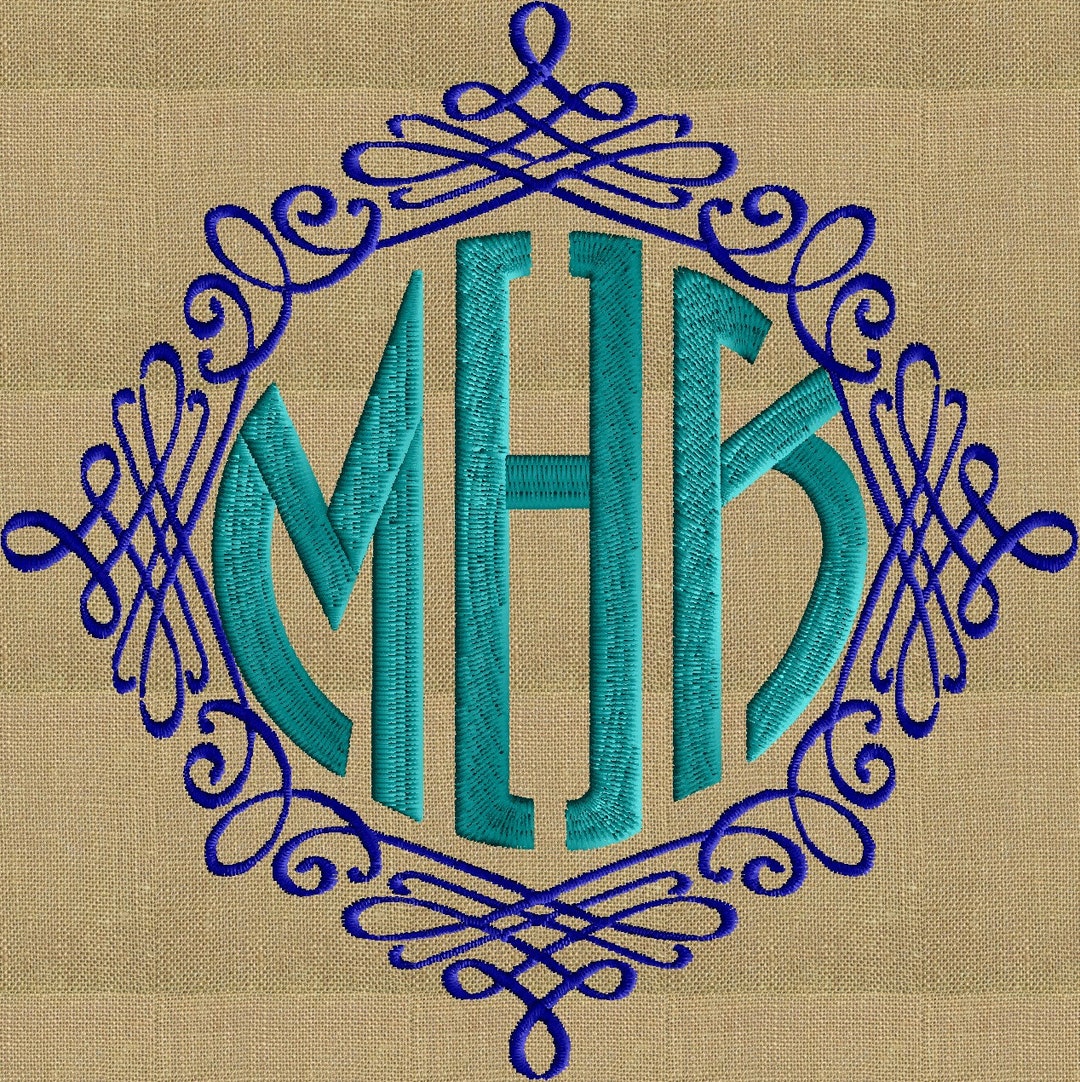 Victoria Grace Font Frame Monogram -font Not Included - EMBROIDERY ...