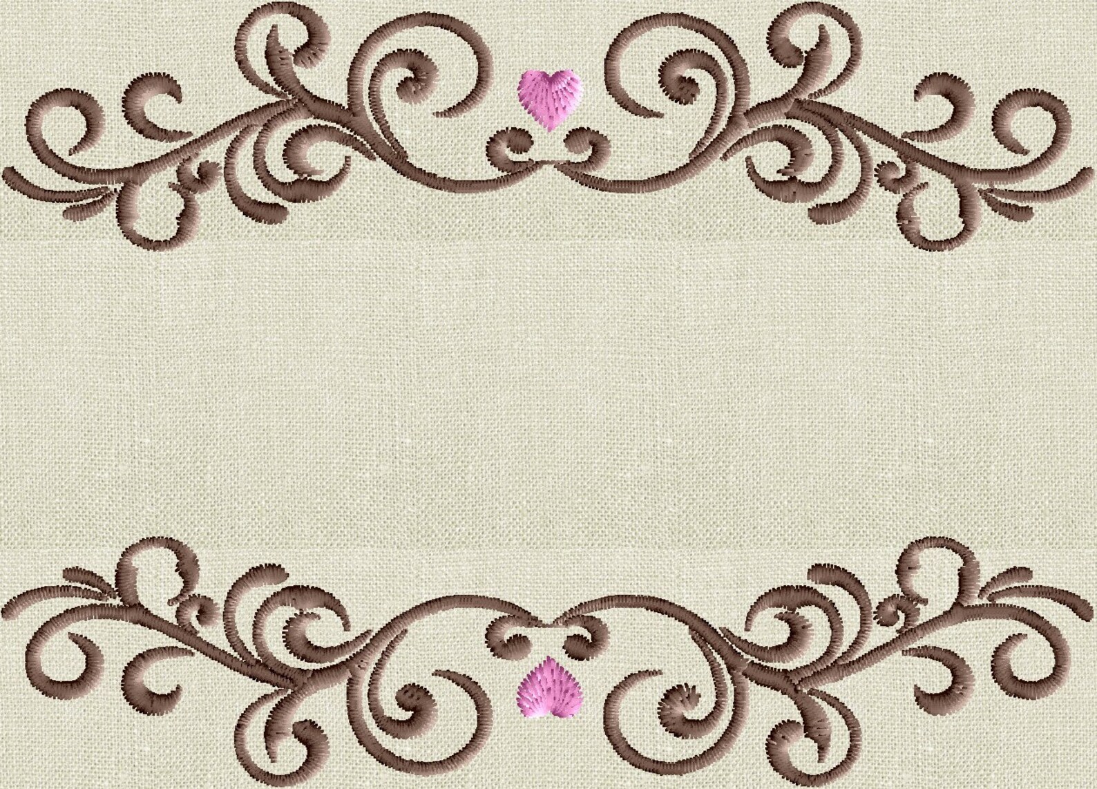 Filigree Heart Scroll Font Frame -EMBROIDERY DESIGN - Font Not Included ...