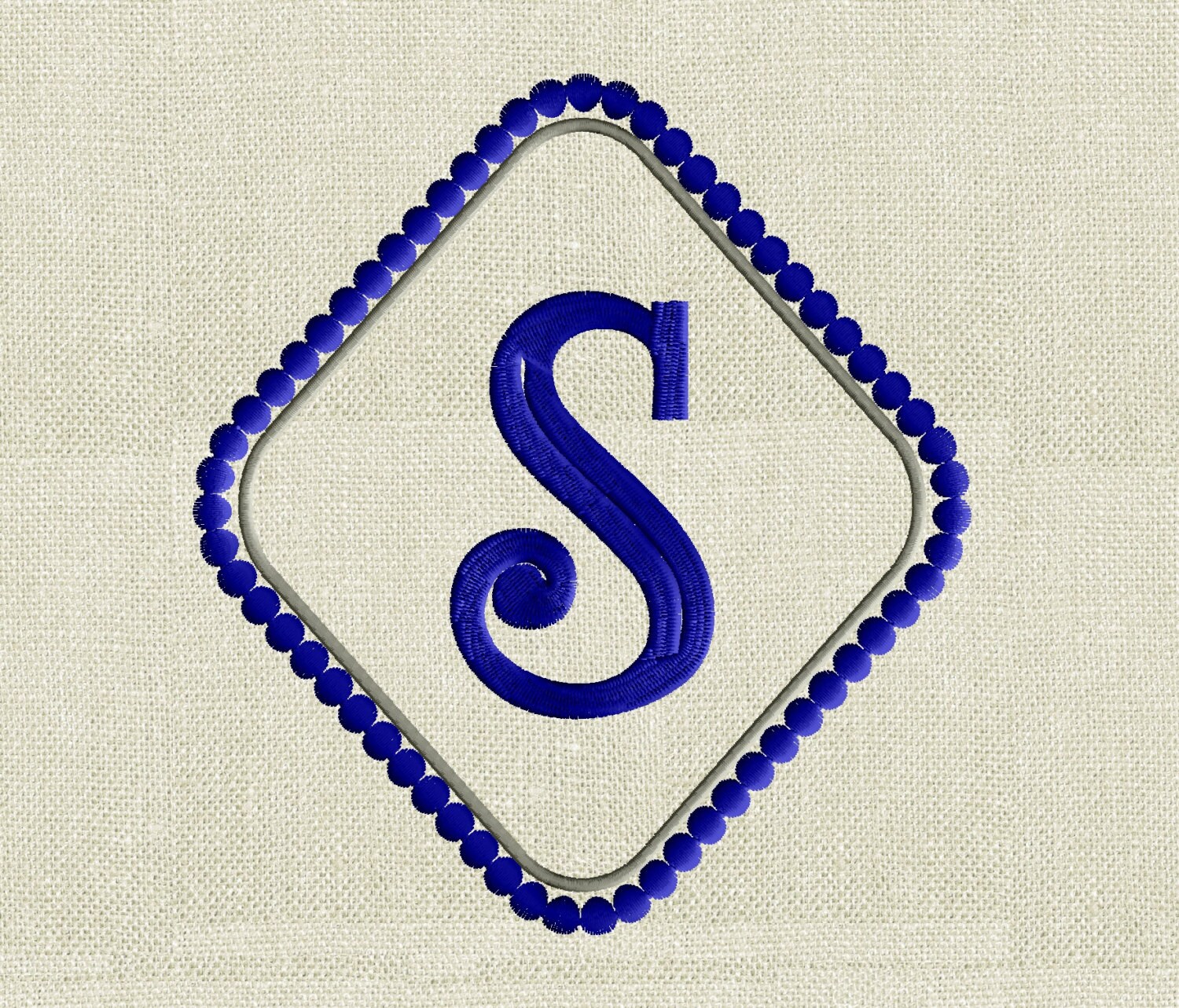 Diamond Dots Font Frame Monogram Embroidery Design Font Not - Etsy