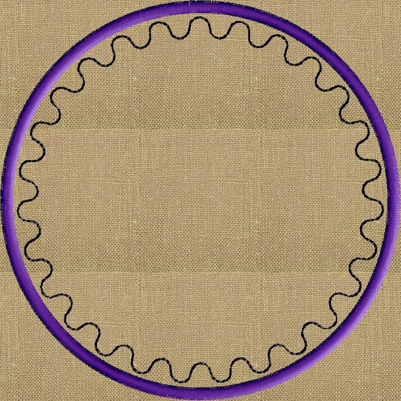 Ruffle Circle Font Frame Monogram Design font Not Included | Etsy