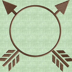 Crossed Arrows Frame Design - EMBROIDERY DESIGN FILE - Instant Download ...