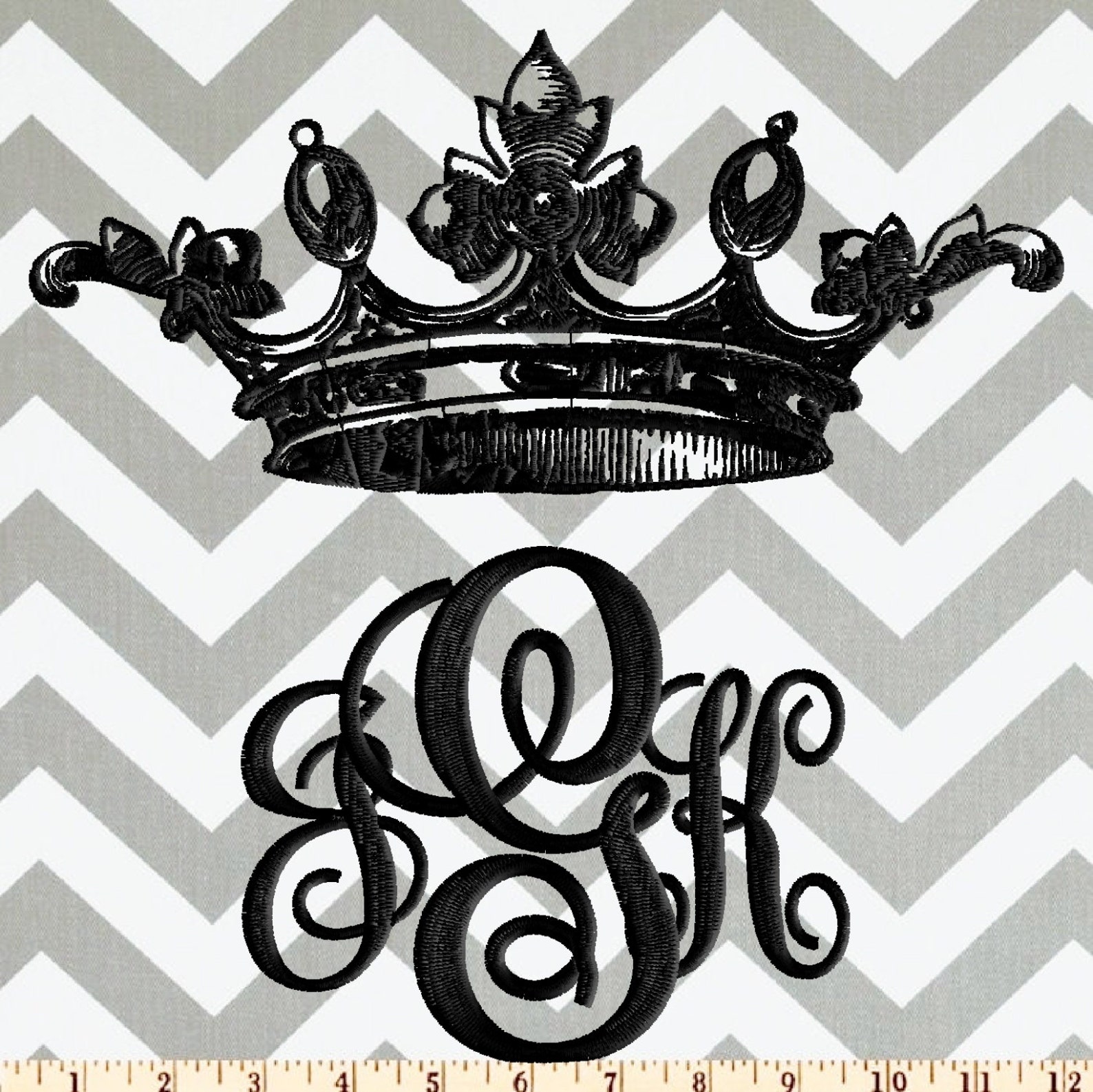 Scripty Monogram Font Embroidery File 26 Letters 2 Sizes 2.75 & 1.75 ...