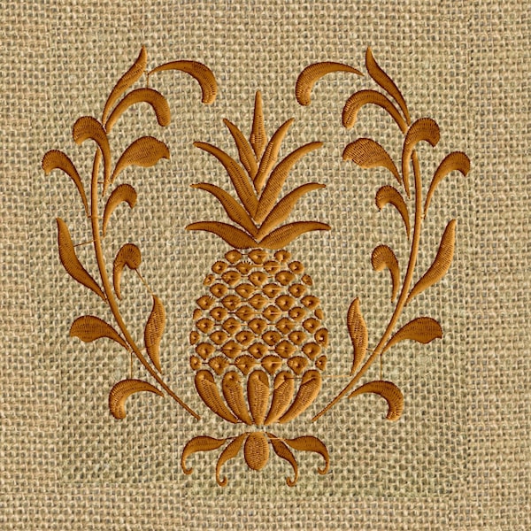 Pineapple Embroidery - Etsy