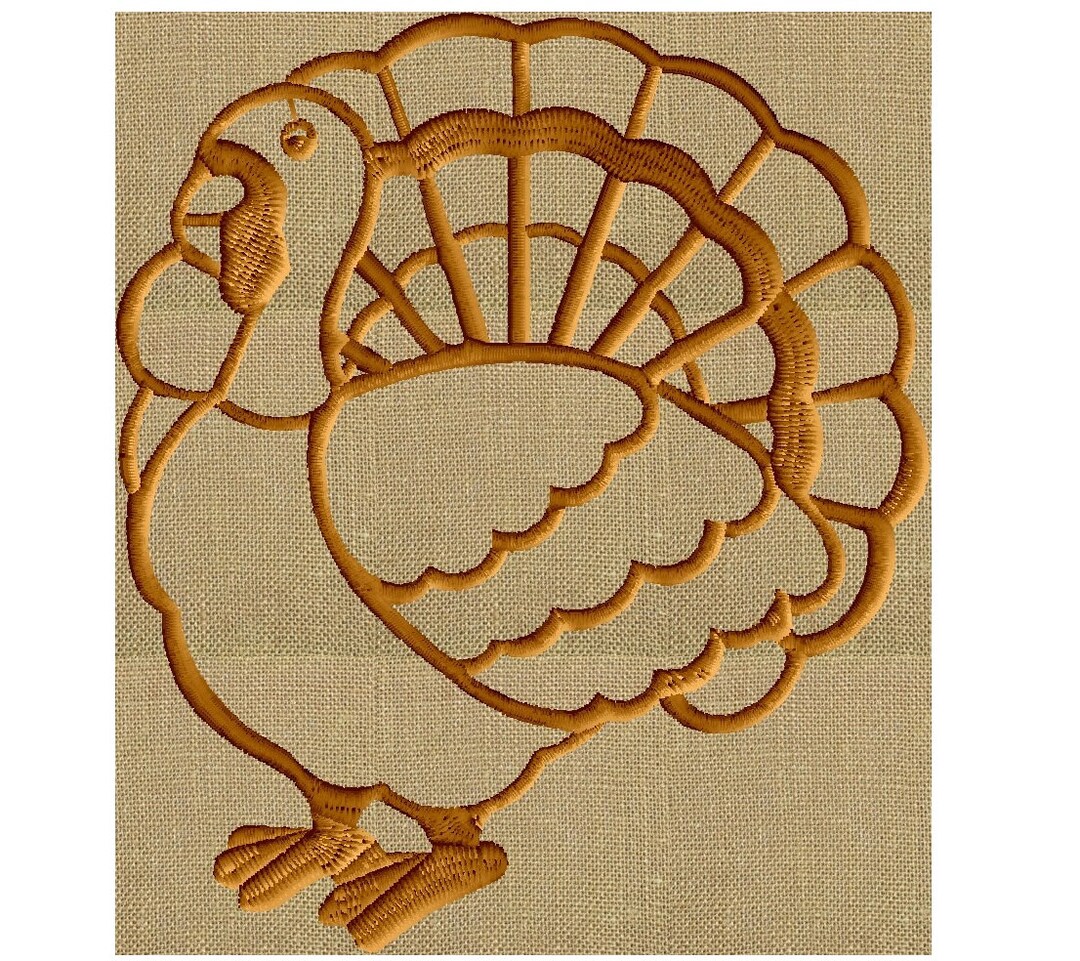 Turkey Thanksgiving EMBROIDERY DESIGN FILE - Instant Download - 4 ...