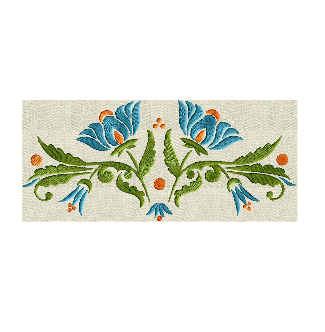 Jacobean Flower Embroidery Design - EMBROIDERY DESIGN FILE - Instant ...