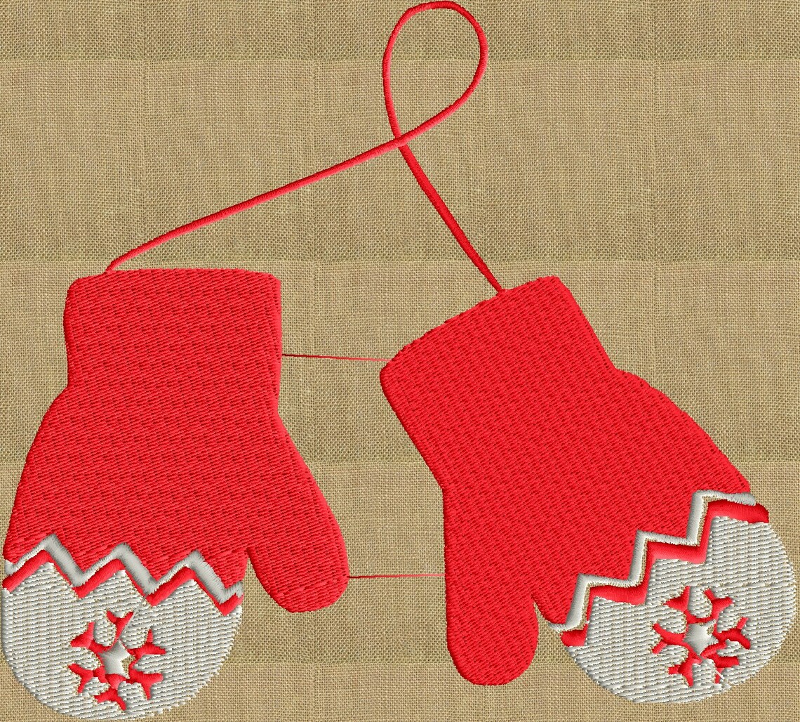 Mittens Retro Cute EMBROIDERY DESIGN FILE Instant Download | Etsy