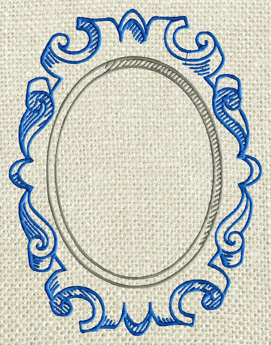 Font Frame Monogram Embroidery Design Font Not Included - Etsy