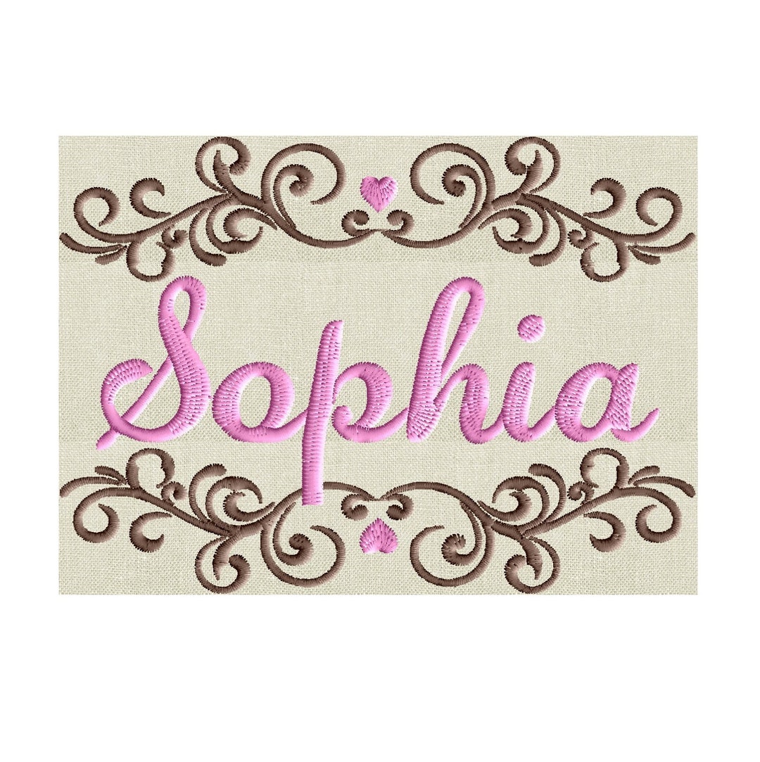 Filigree Heart Scroll Font Frame -EMBROIDERY DESIGN - Font Not Included ...
