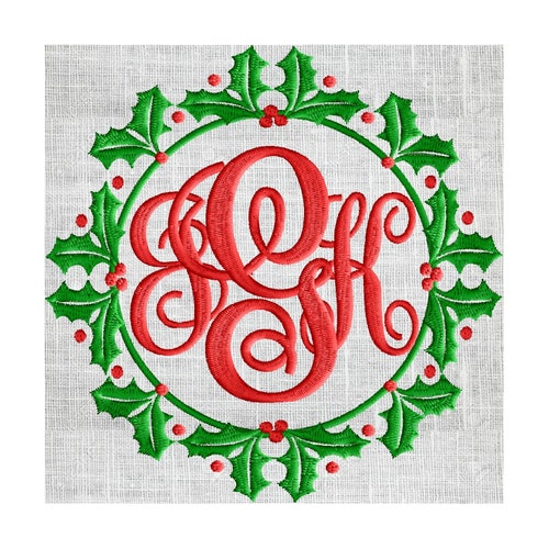 Wreath Font Frame Monogram Embroidery Design Font Not - Etsy Wreath Font Frame Monogram Embroidery Design Font Not - Etsy