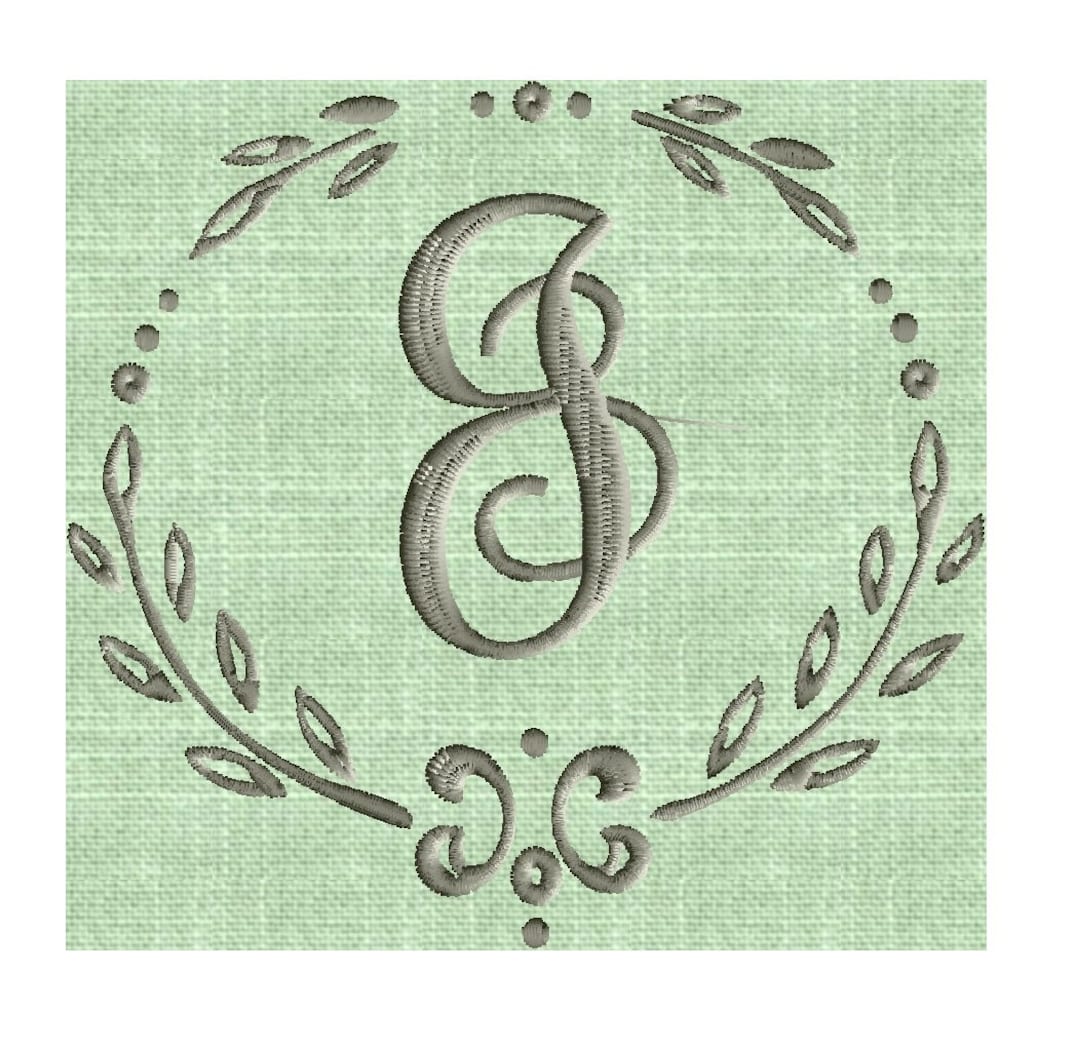 SMALL 3.5inch Charming Font Frame Monogram Embroidery Design -font Not ...