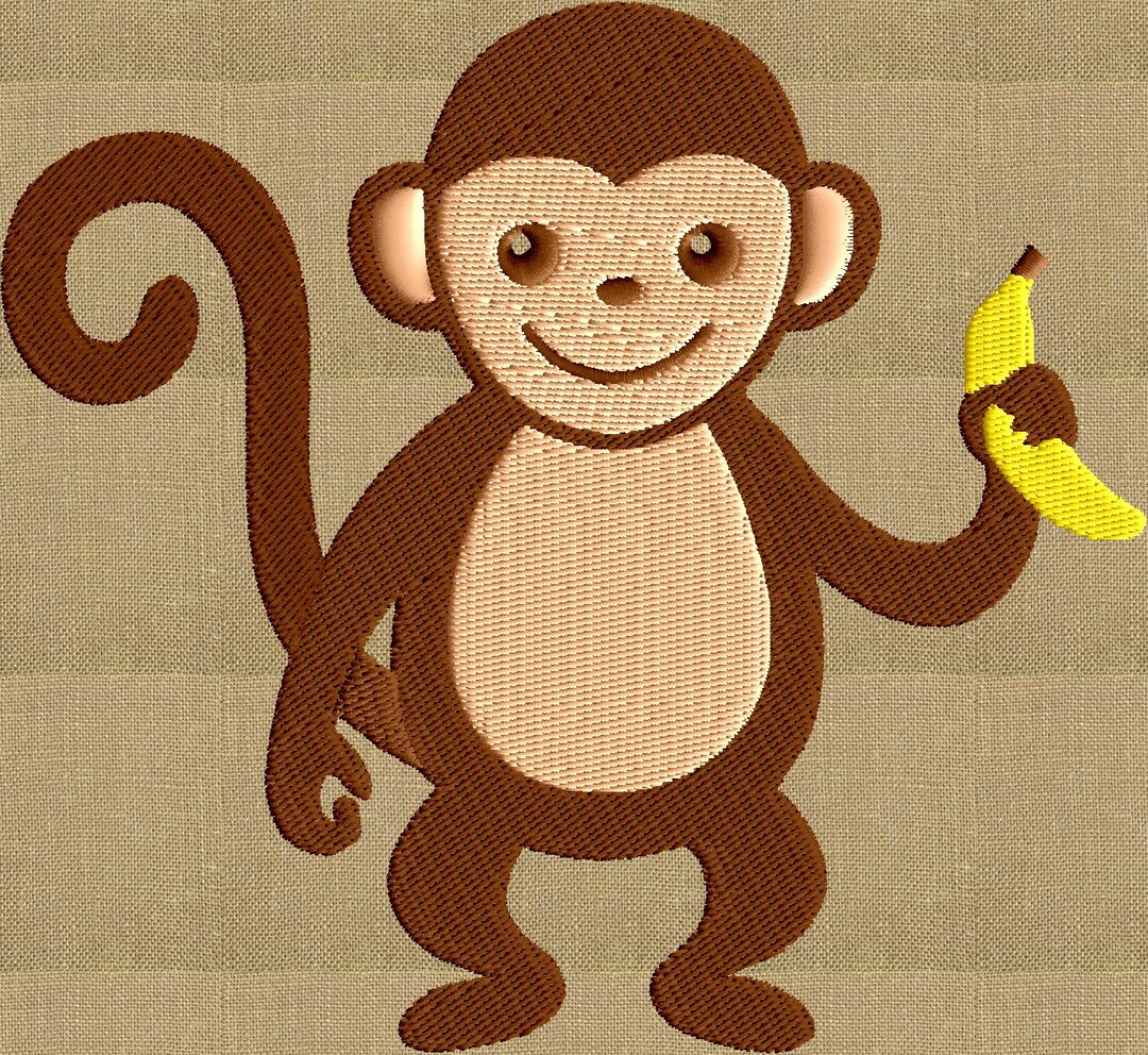 Cute Little Monkey Embroidery Design -font Not Included- EMBROIDERY ...