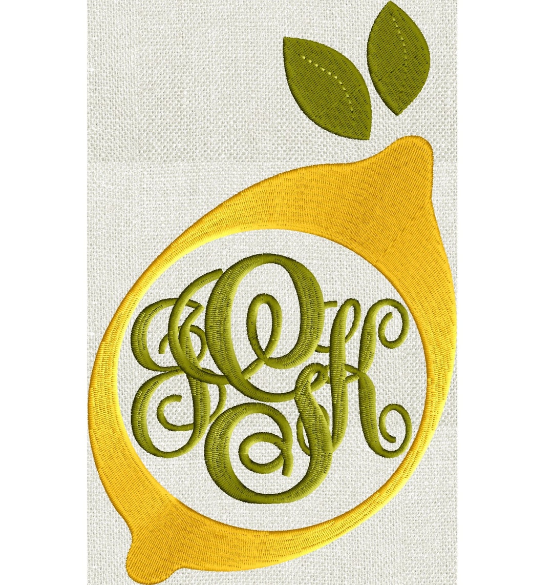 Lemon Frame Design - Fruit - EMBROIDERY DESIGN FILE - Instant Download ...