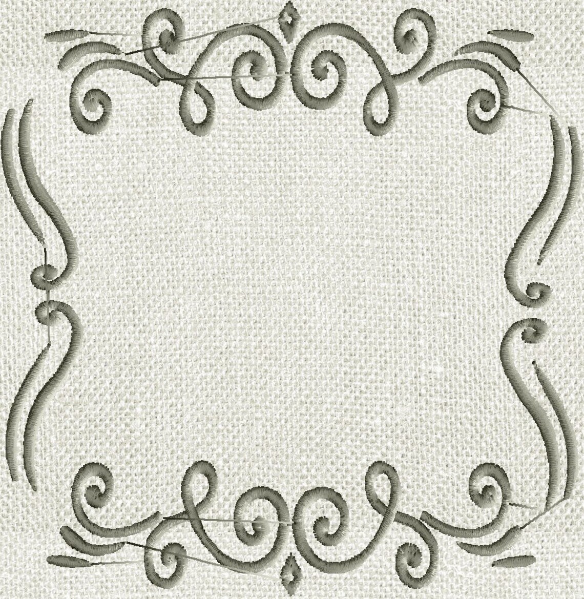 Square Scroll Font Frame Monogram Design font Not Included - Etsy