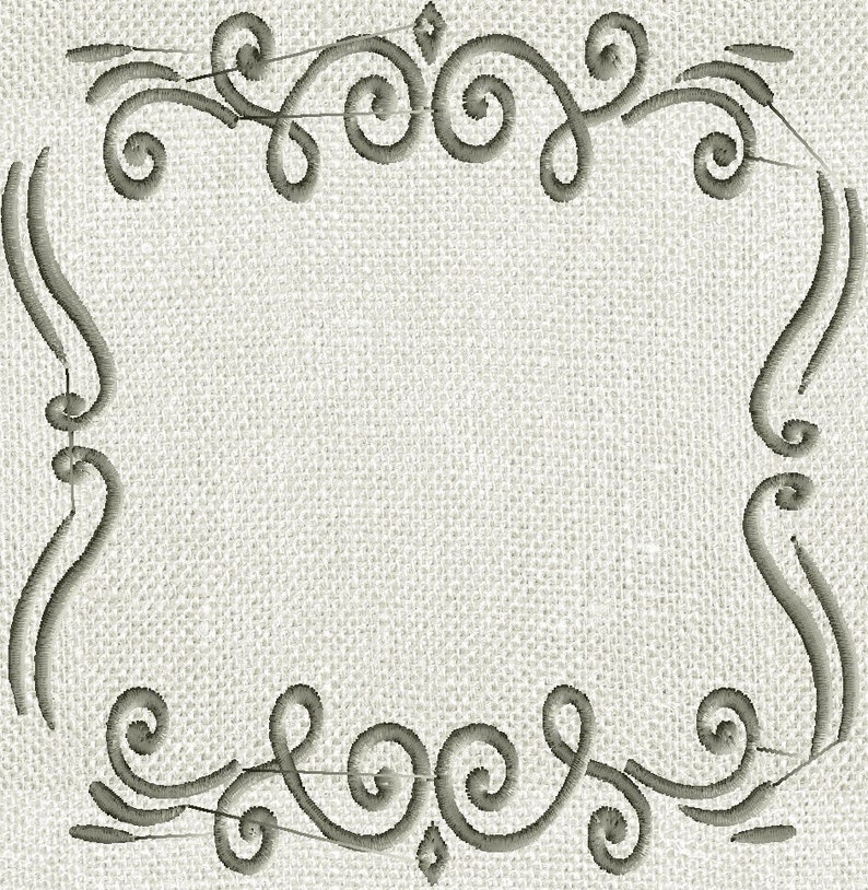 Square Scroll Font Frame Monogram Design font Not Included - Etsy