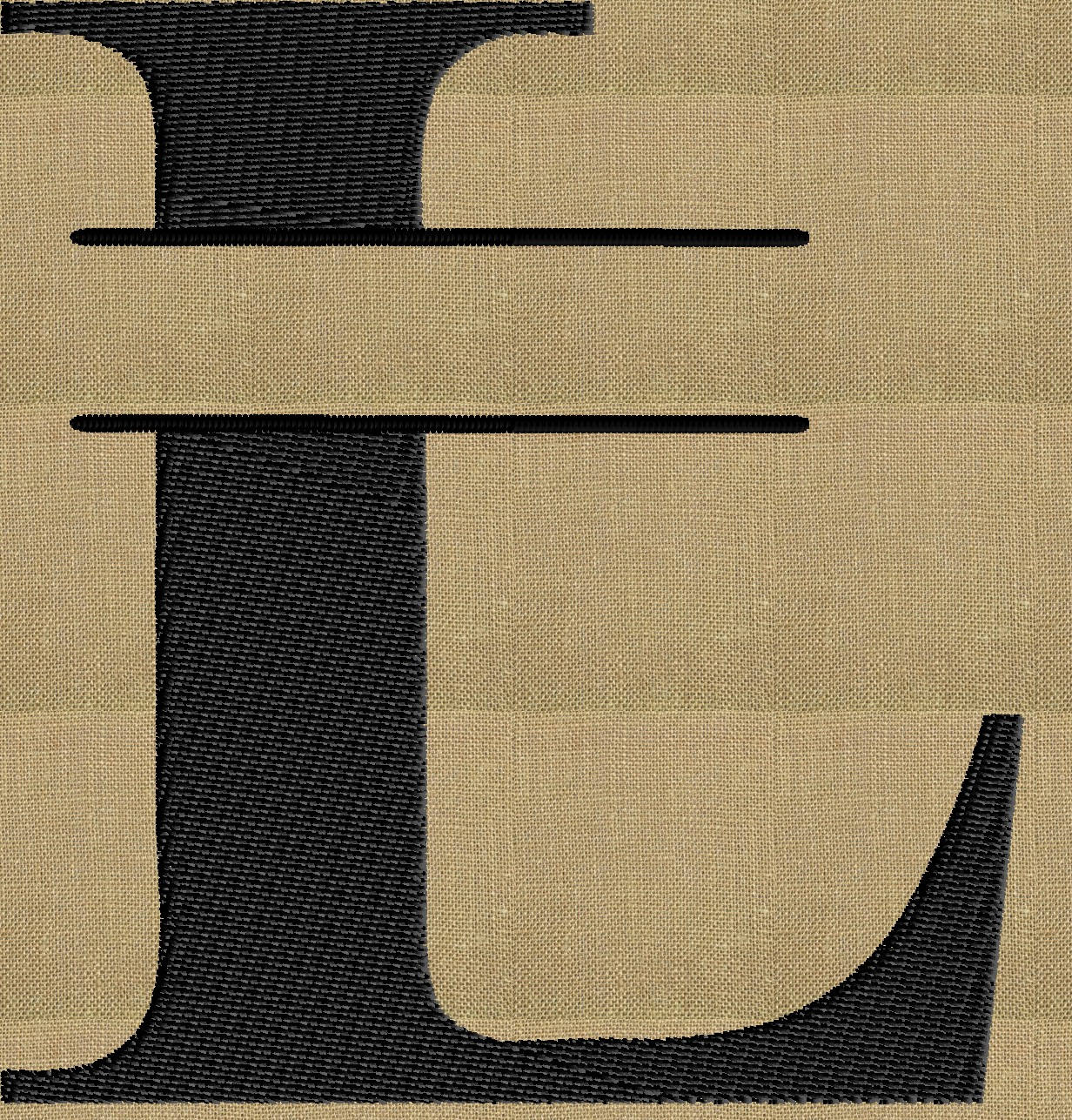 Split L Font Frame Embroidery Design Font not included | Etsy