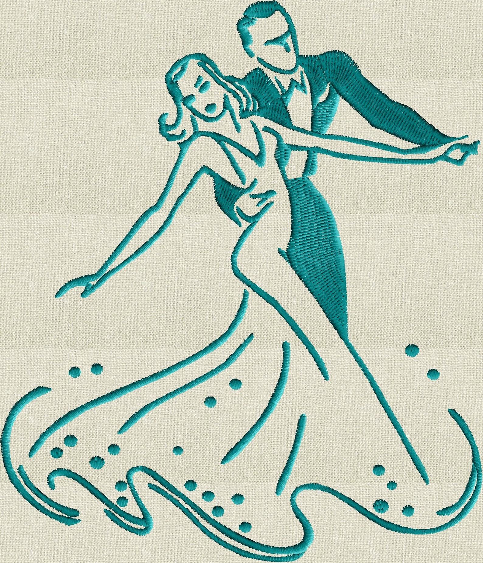 Ballroom Dancers - Embroidery Design Embroidery DESIGN FILE - Instant ...