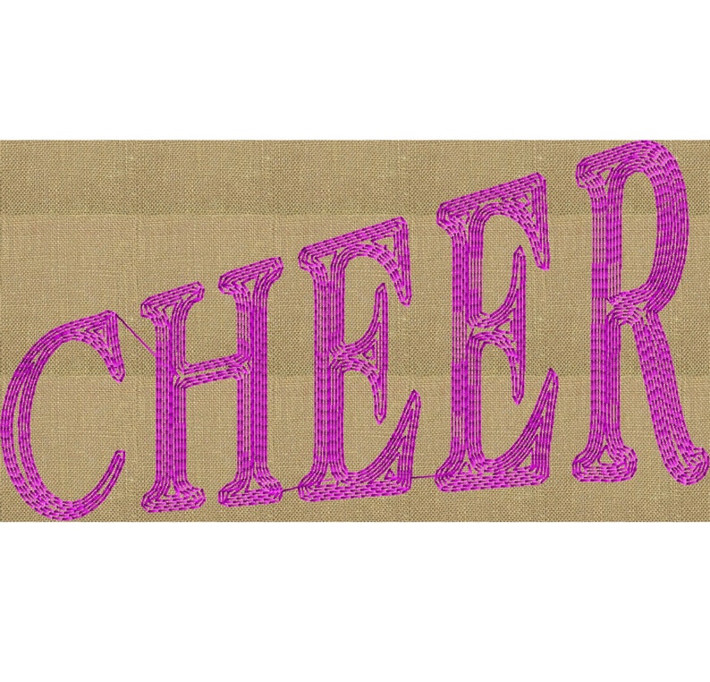 Cheer Word Monogram Embroidery Design Font Not Included - Etsy
