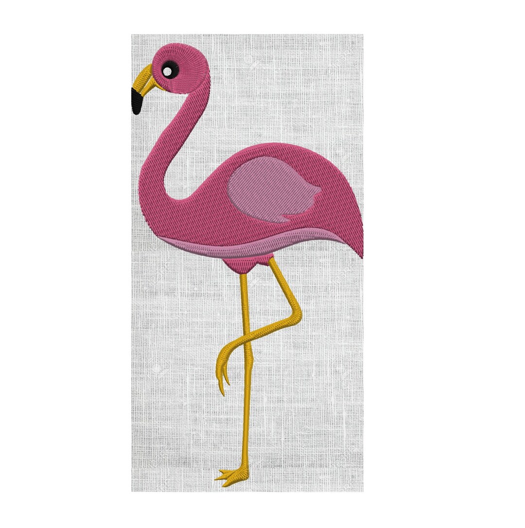 Cute Flamingo - Embroidery DESIGN FILE Instant Download Hus Dst Exp Jef ...
