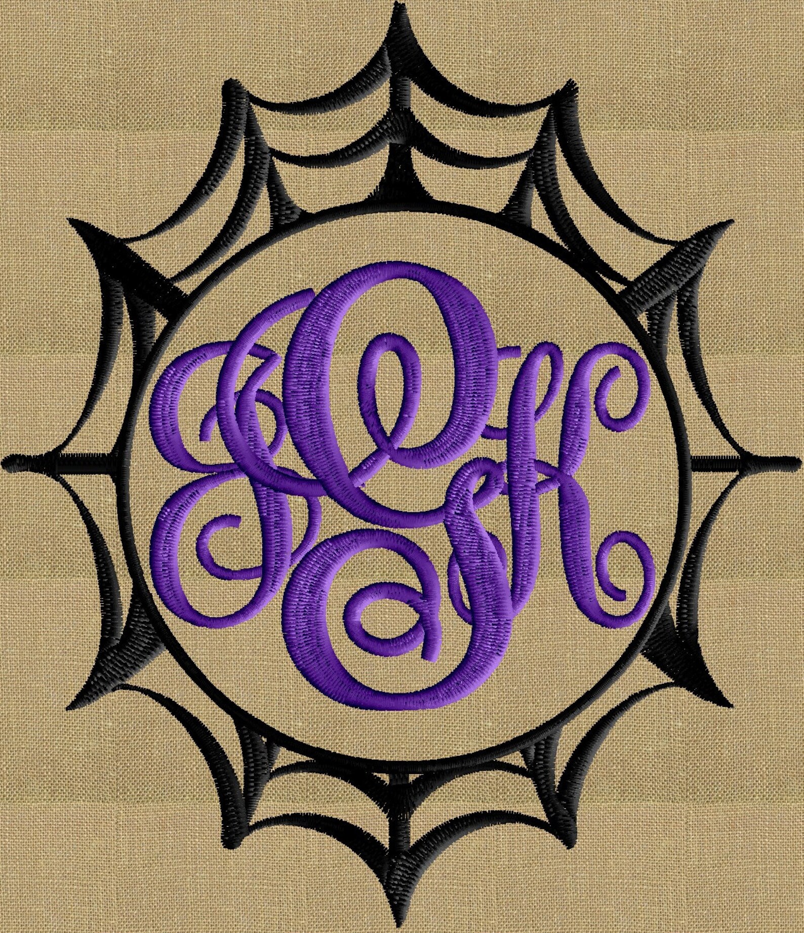 Spider Web Font Frame Monogram Embroidery Design Font Not - Etsy