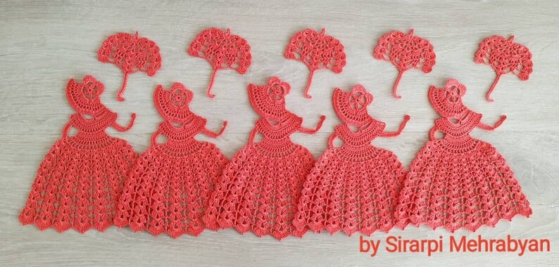 Crochet Doily Pattern PDF Victorian Themed Crinoline Lady | Etsy