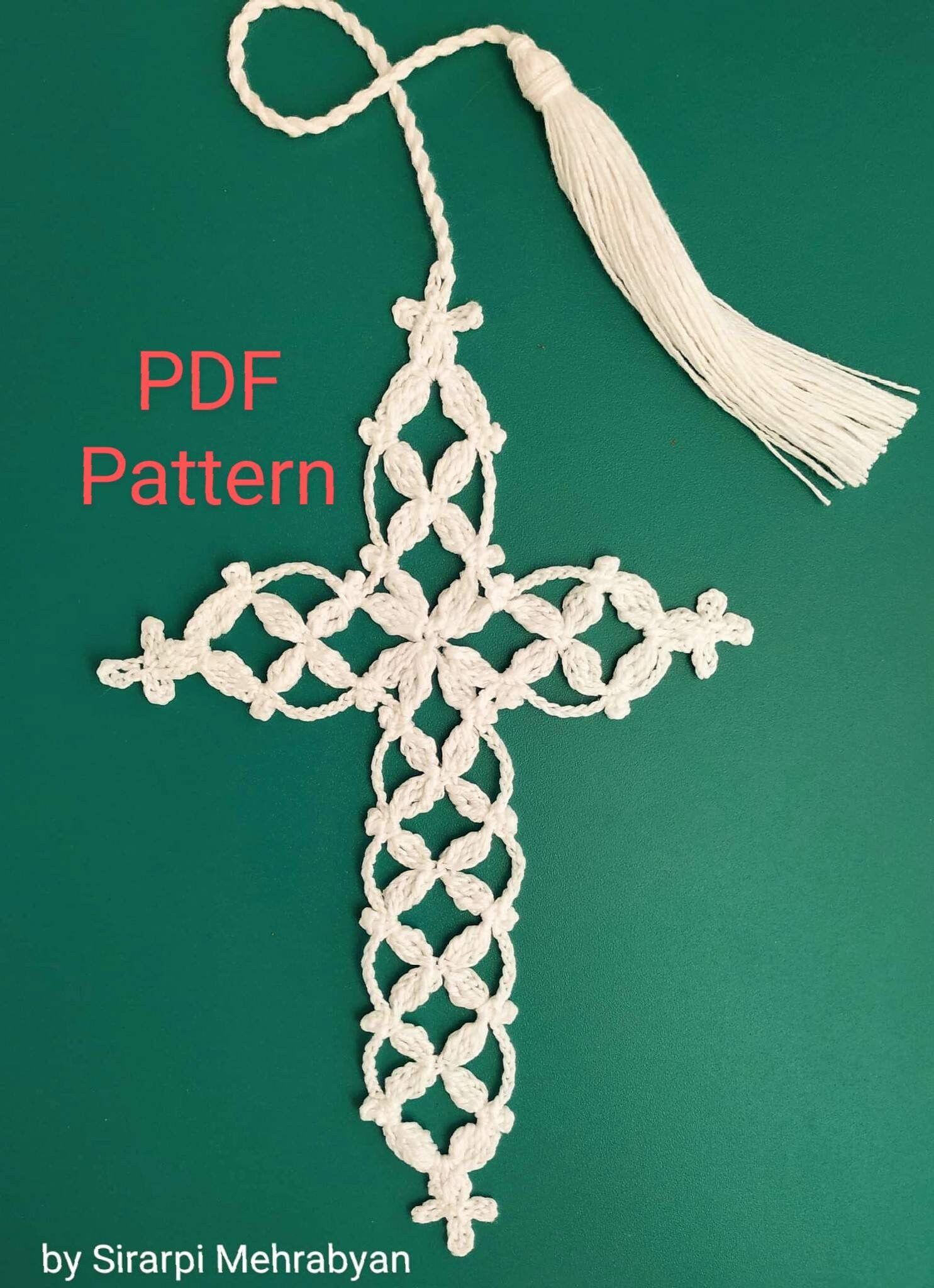 Crochet Cross Pattern PDF Baptism Gift Religious Gift Tree - Etsy