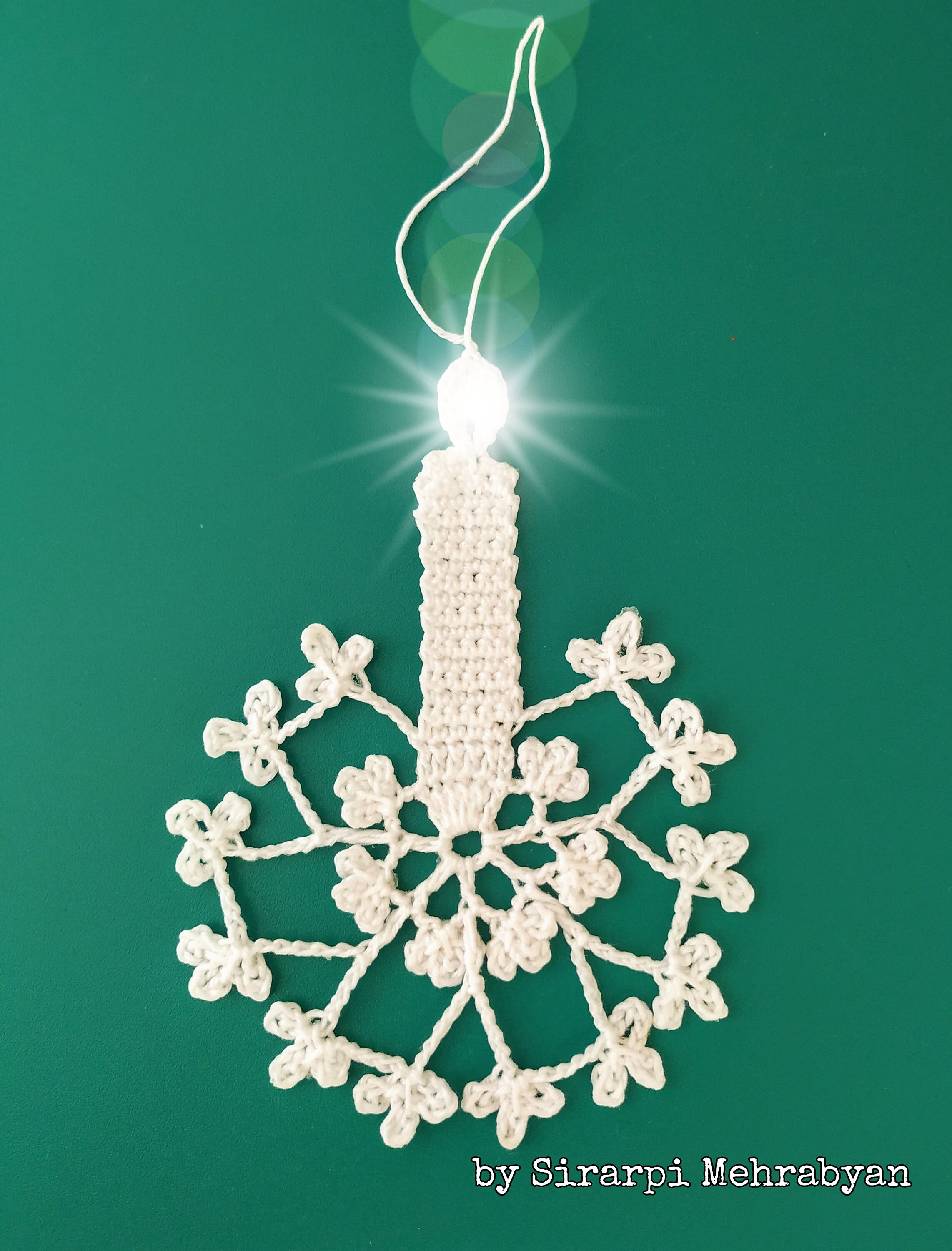 Crochet Candle Crochet Pattern PDF Christmas Ornament New Year | Etsy