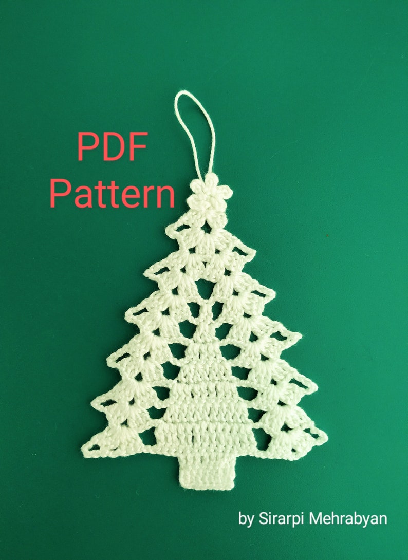 Crochet Christmas Tree Pattern PDF Christmas Decoration Flat - Etsy