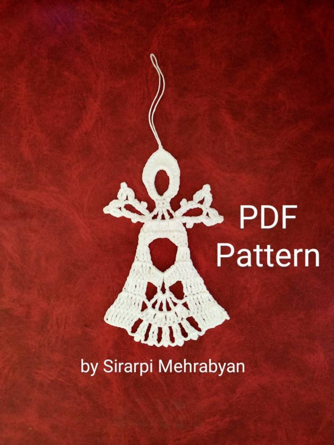 Crochet Angel Pattern PDF Flat Angel Christmas Angel Baptism Gift ...