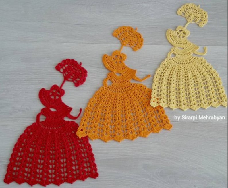 Crochet Doily Pattern PDF Victorian Themed Crinoline Lady | Etsy