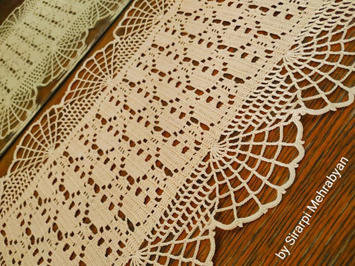 Crochet Skull Doily Table Runner Home Decoration Halloween | Etsy Canada