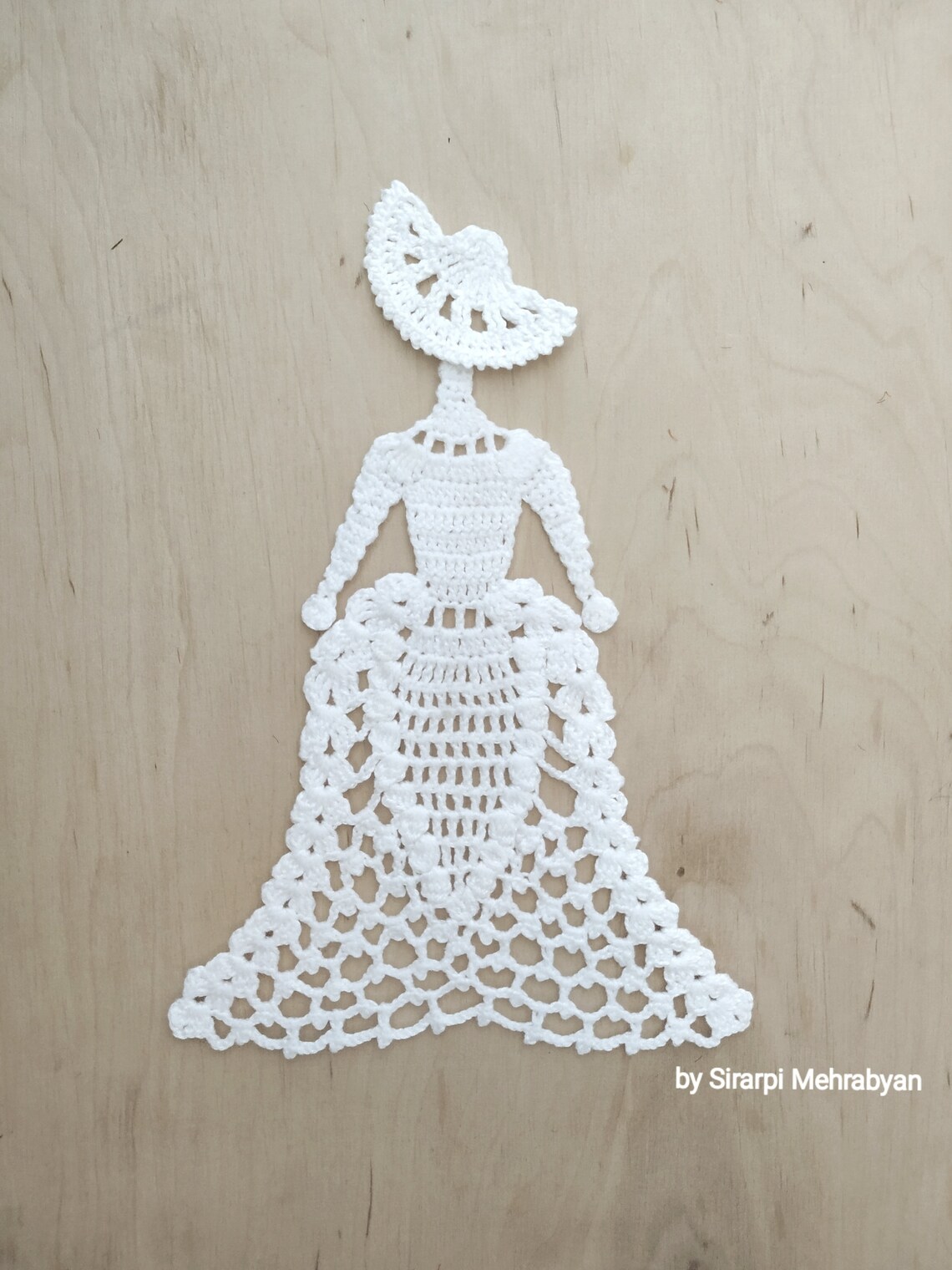 Lady Doily Crochet Pattern PDF Applique Lady Victorian Themed - Etsy