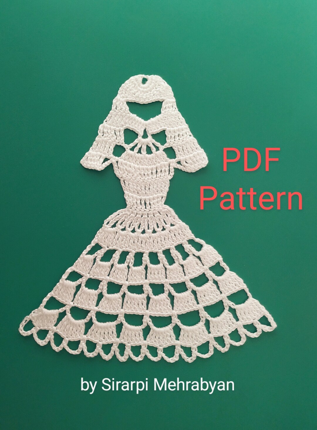 Lady Doily Crochet Pattern PDF Crinoline Lady Crochet Doily Mother's ...