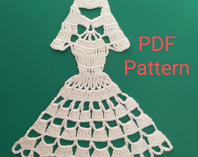 Lady Doily Crochet Pattern PDF Crinoline Lady Crochet Doily - Etsy