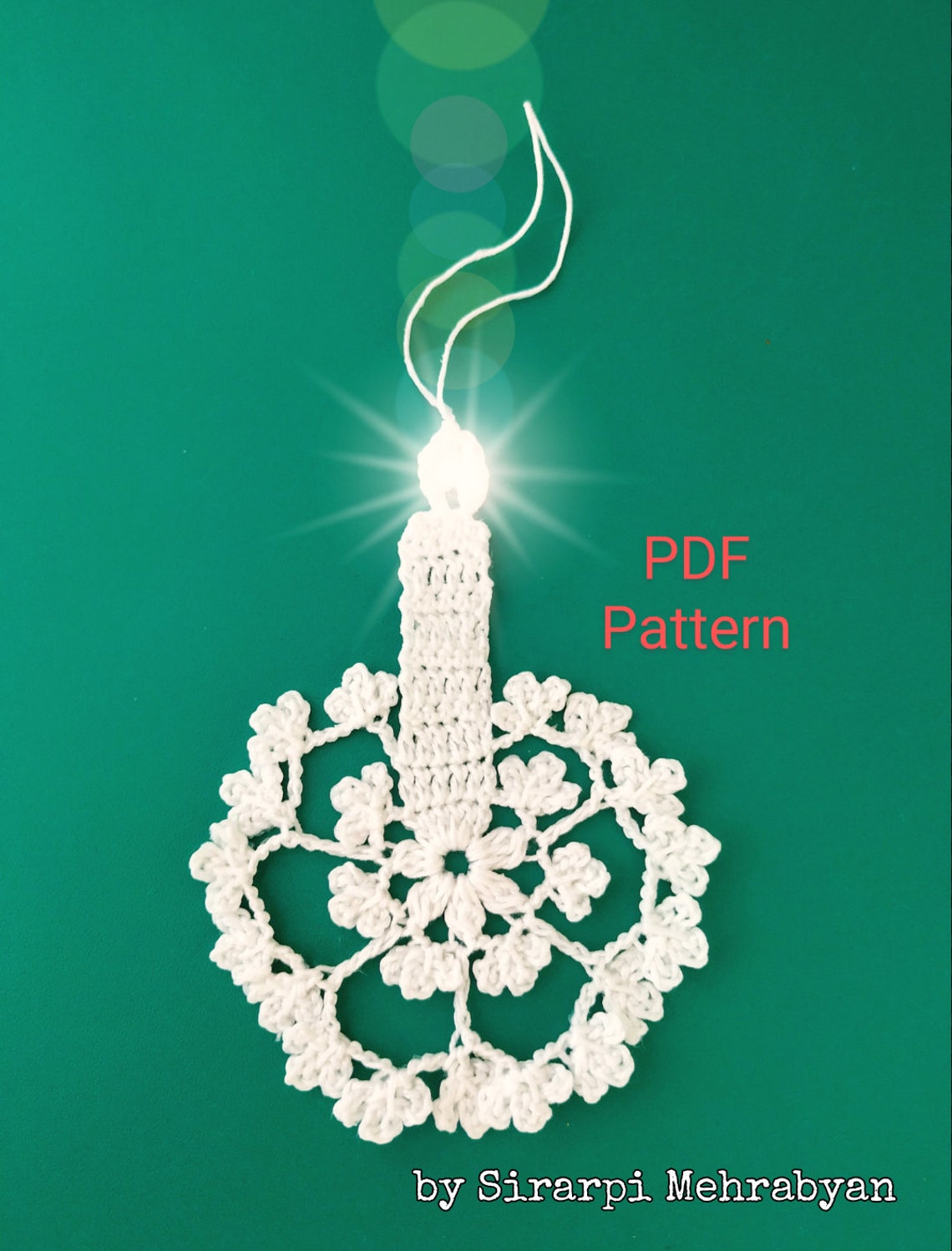 Crochet Candle Pattern PDF Christmas Diy Baptism Gift - Etsy