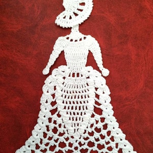 Lady Doily Crochet Pattern PDF Applique Lady Victorian Themed Crinoline ...