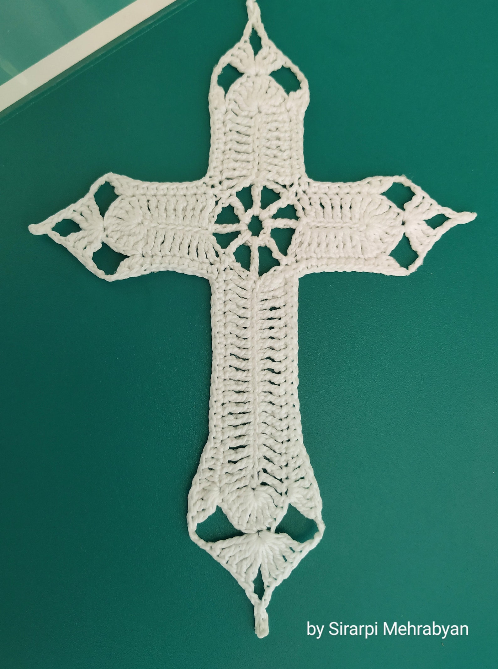 Cross Pattern PDF Crochet Cross Baptism Gift Religious Gift - Etsy