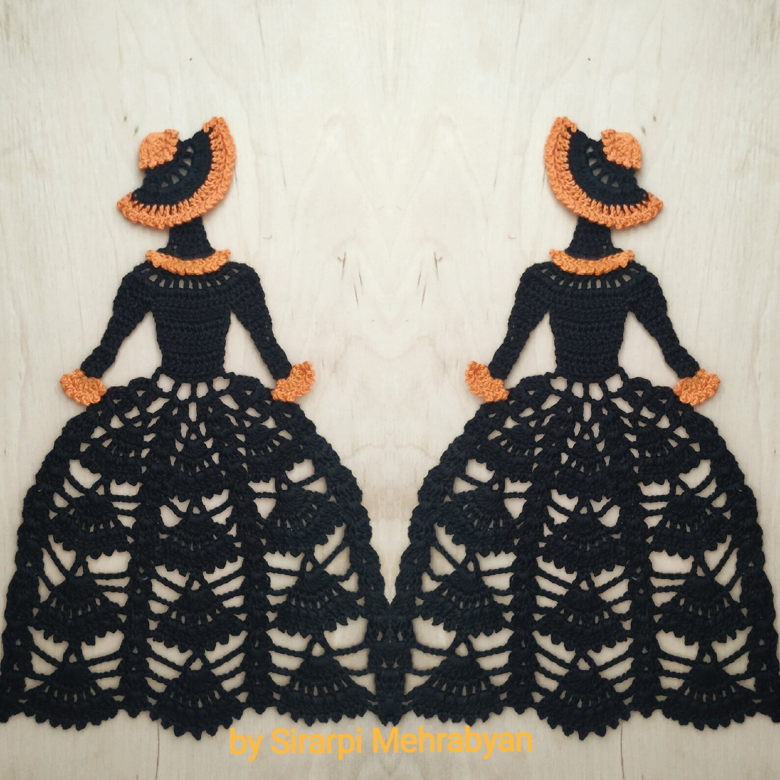 Halloween Crochet Doily Pattern PDF Victorian Themed Crinoline | Etsy