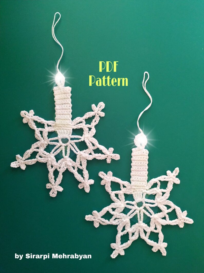 Crochet Pattern PDF Candle Christmas Ornament Religious Gift | Etsy