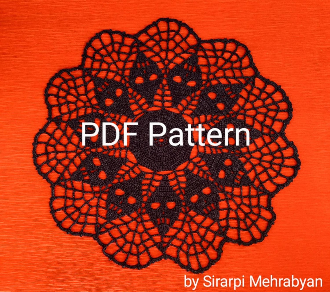Crochet Two Patterns PDF Skulls Doily Home Decoration Kitchen - Etsy
