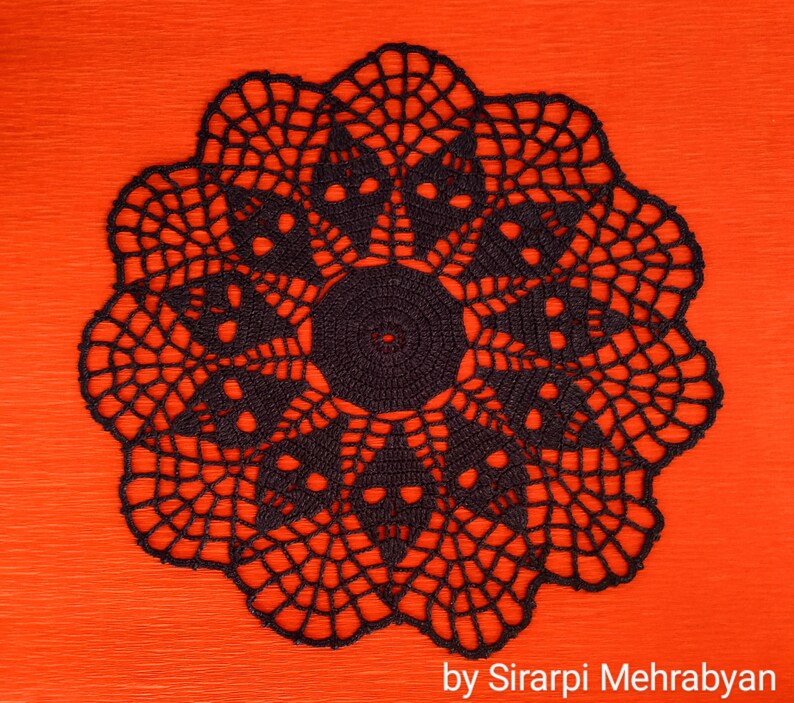 Crochet Two Patterns PDF Skulls Doily Home Decoration Kitchen - Etsy